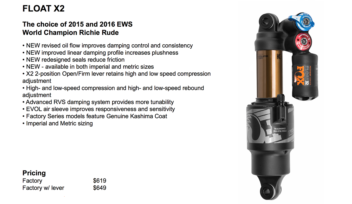 New Release: 2018 Fox Forks and Shocks | Blister